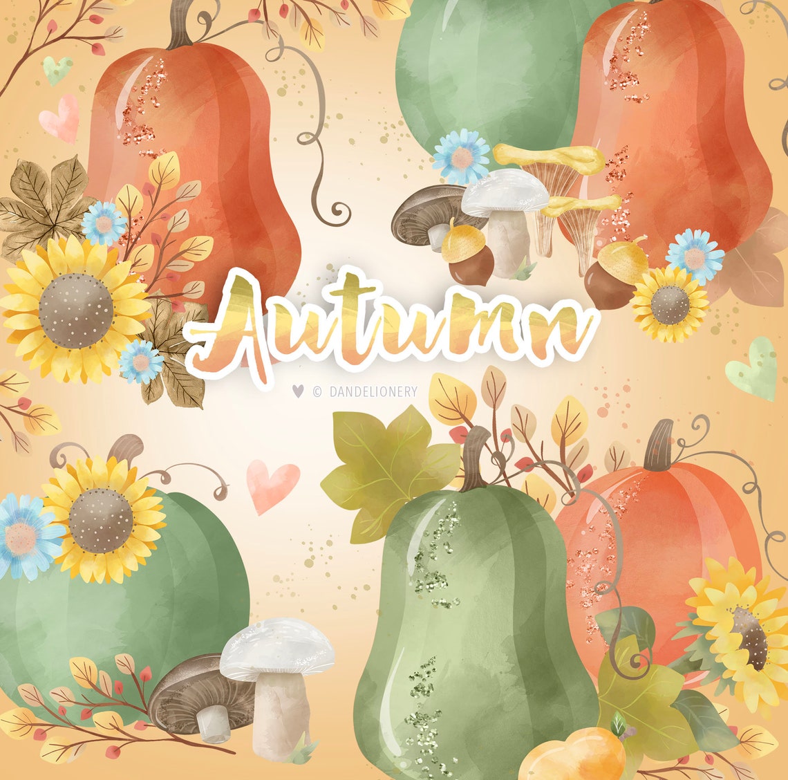 Sweet Fall Pumpkin Design Thanksgiving Stickers Autumn | Etsy