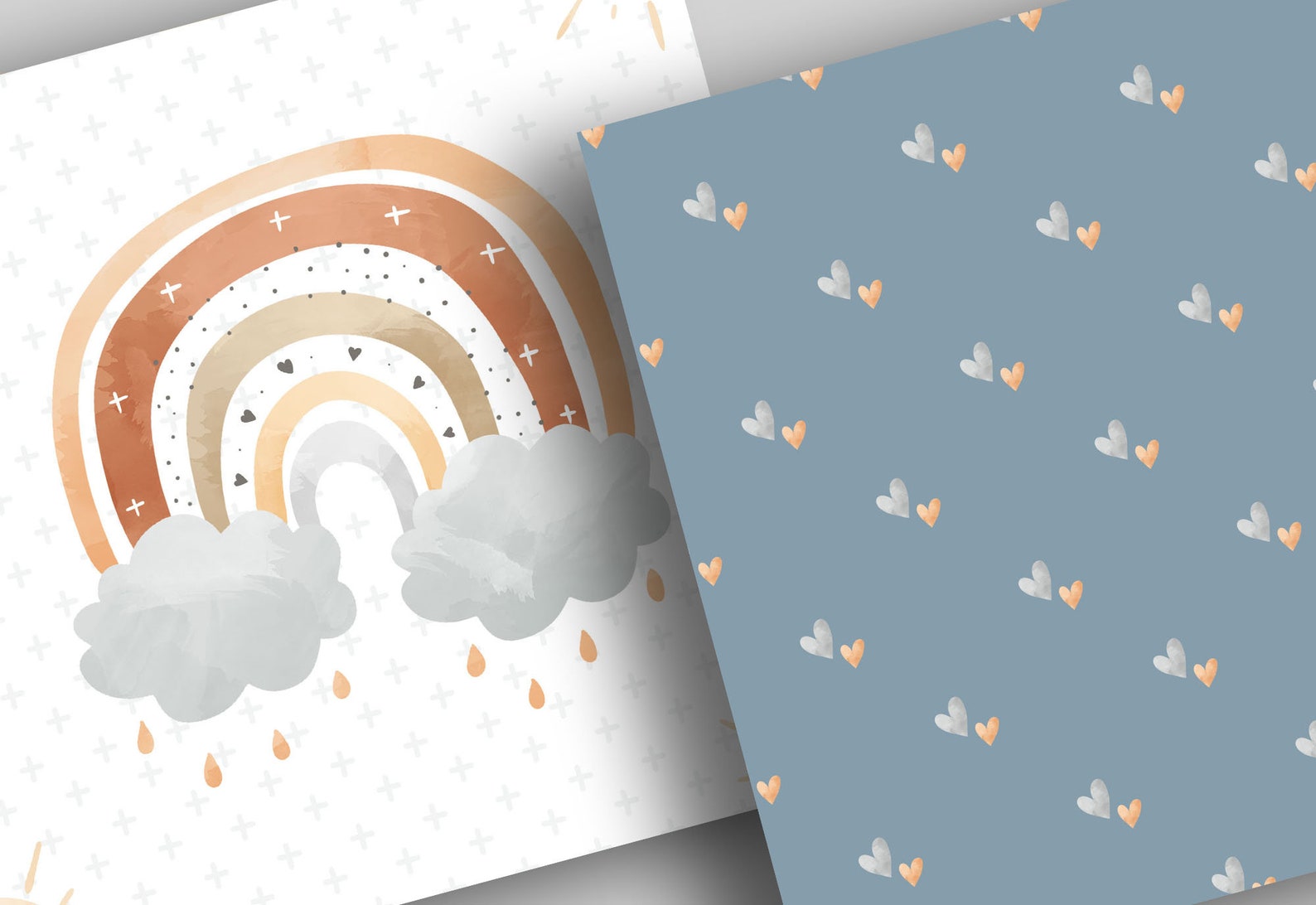 Watercolor Rainbow I. Digital Paper Pack. Rainbows Pattern | Etsy