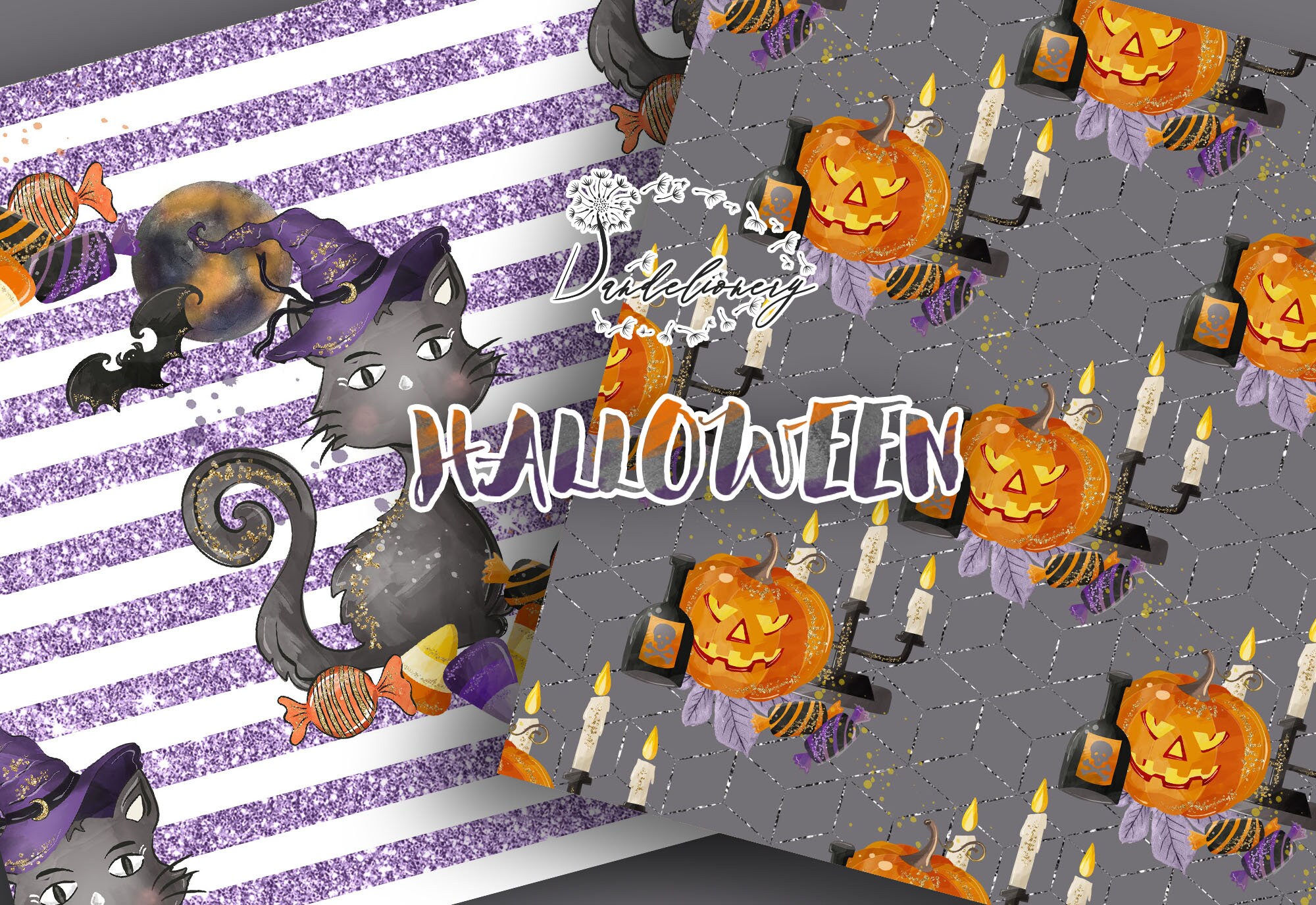 Cute Halloween Digital Paper Pack Cute Halloween Clipart | Etsy