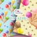 Watercolor Ice Creams Digital Paper Pack, Dessert Download, Instant ...