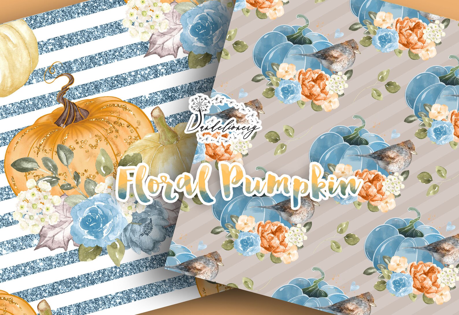 Fall Pumpkin VI. Digital Paper Pack Thanksgiving Stickers - Etsy