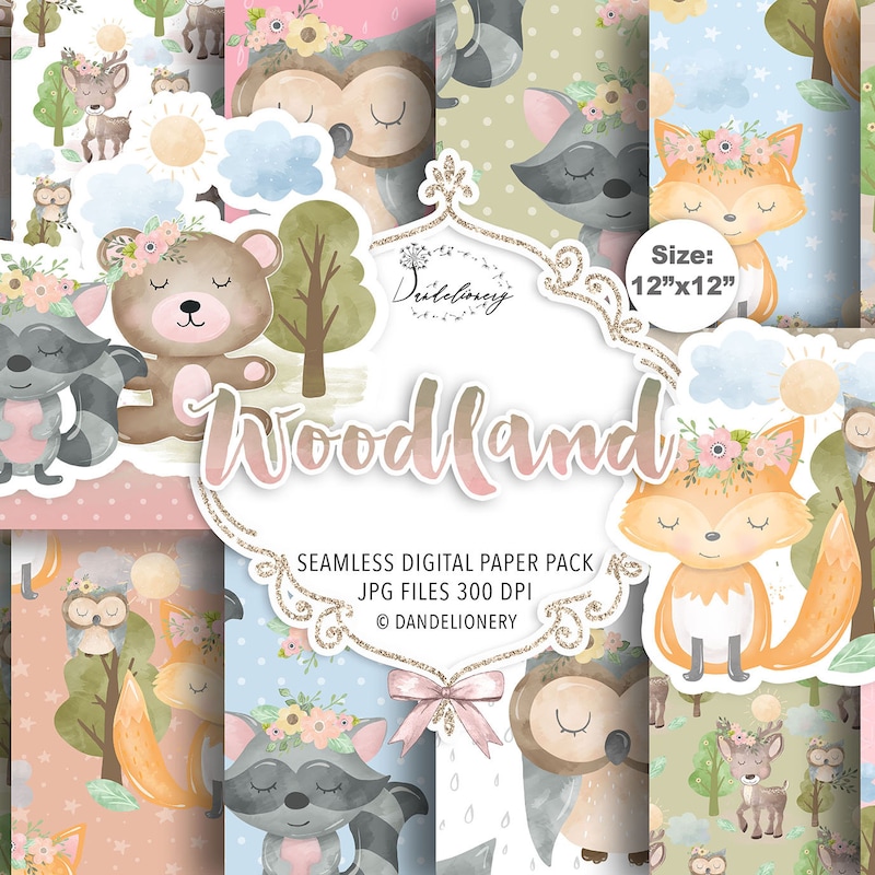 Digital Paper Animal - Etsy