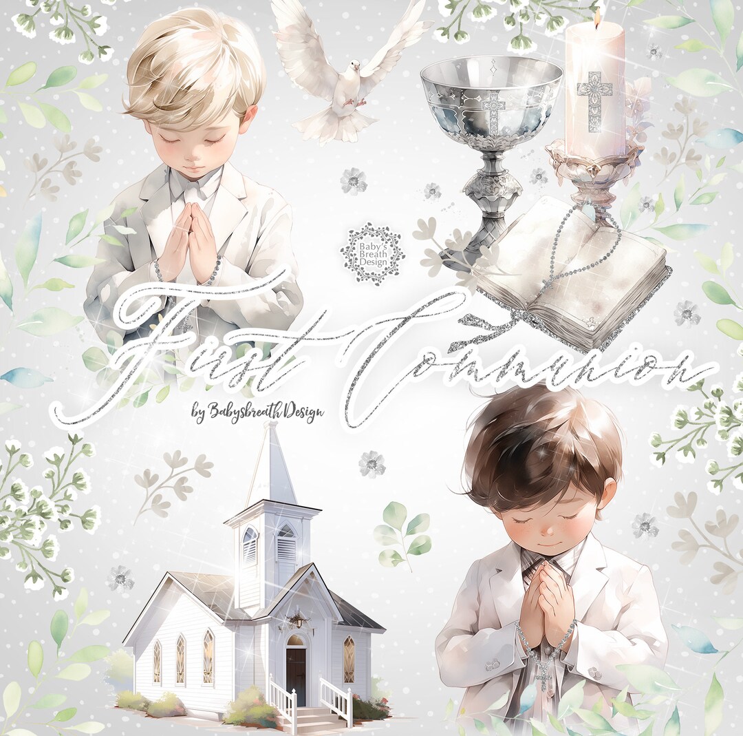 Watercolor First Communion Clipart, Watercolor Clipart First Communion ...