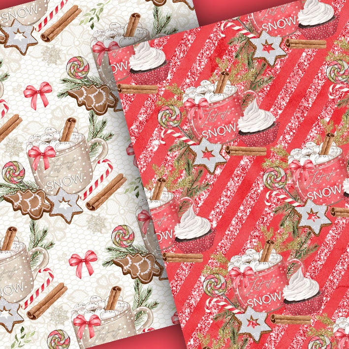 Sweet Christmas Digital Paper Pack Christmas Tree Christmas - Etsy