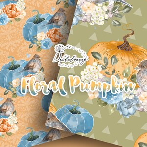 Fall Pumpkin VI. Digital Paper Pack, Thanksgiving Stickers, Autumn ...