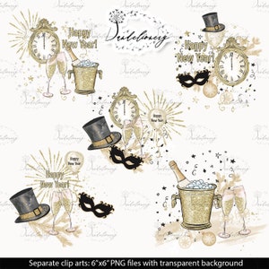 Party Time Design, Happy New Year Clipart, Party Clipart, Balloons, New ...