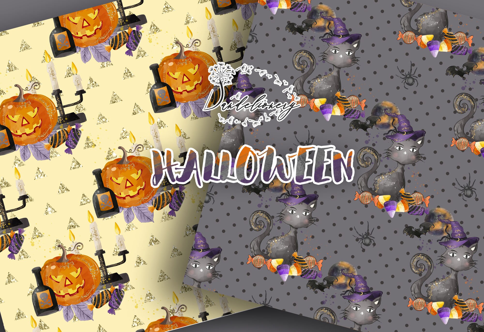 Cute Halloween Digital Paper Pack Cute Halloween Clipart | Etsy
