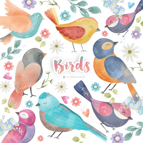 Spring Birds Clipart