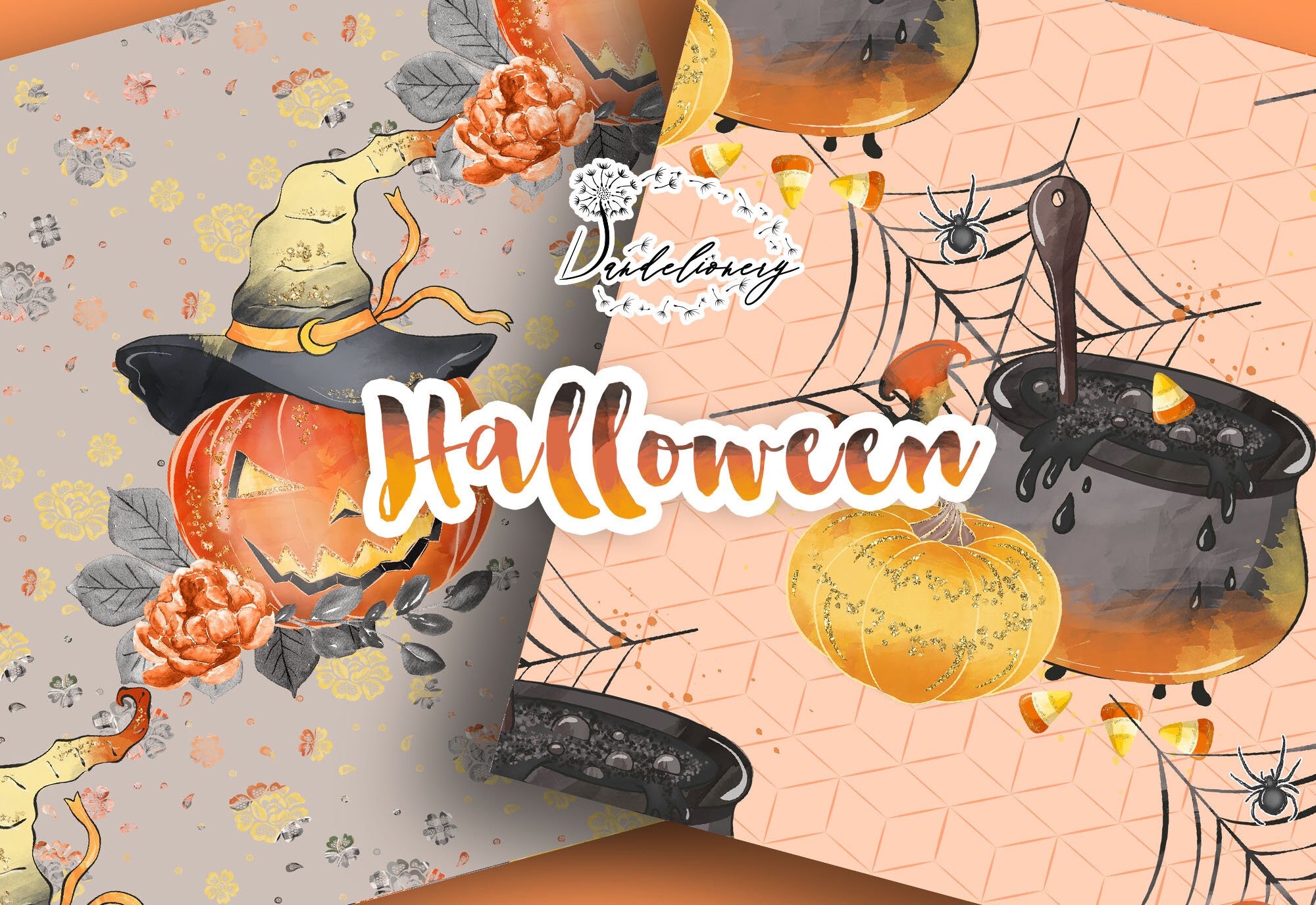 Happy Halloween Digital Paper Pack Cute Halloween Halloween - Etsy