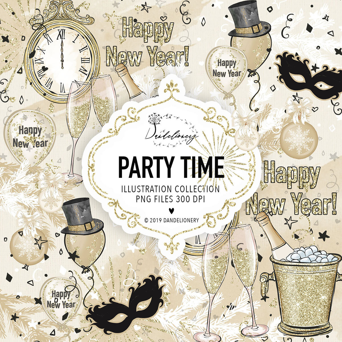 New Years Clipart Dividers