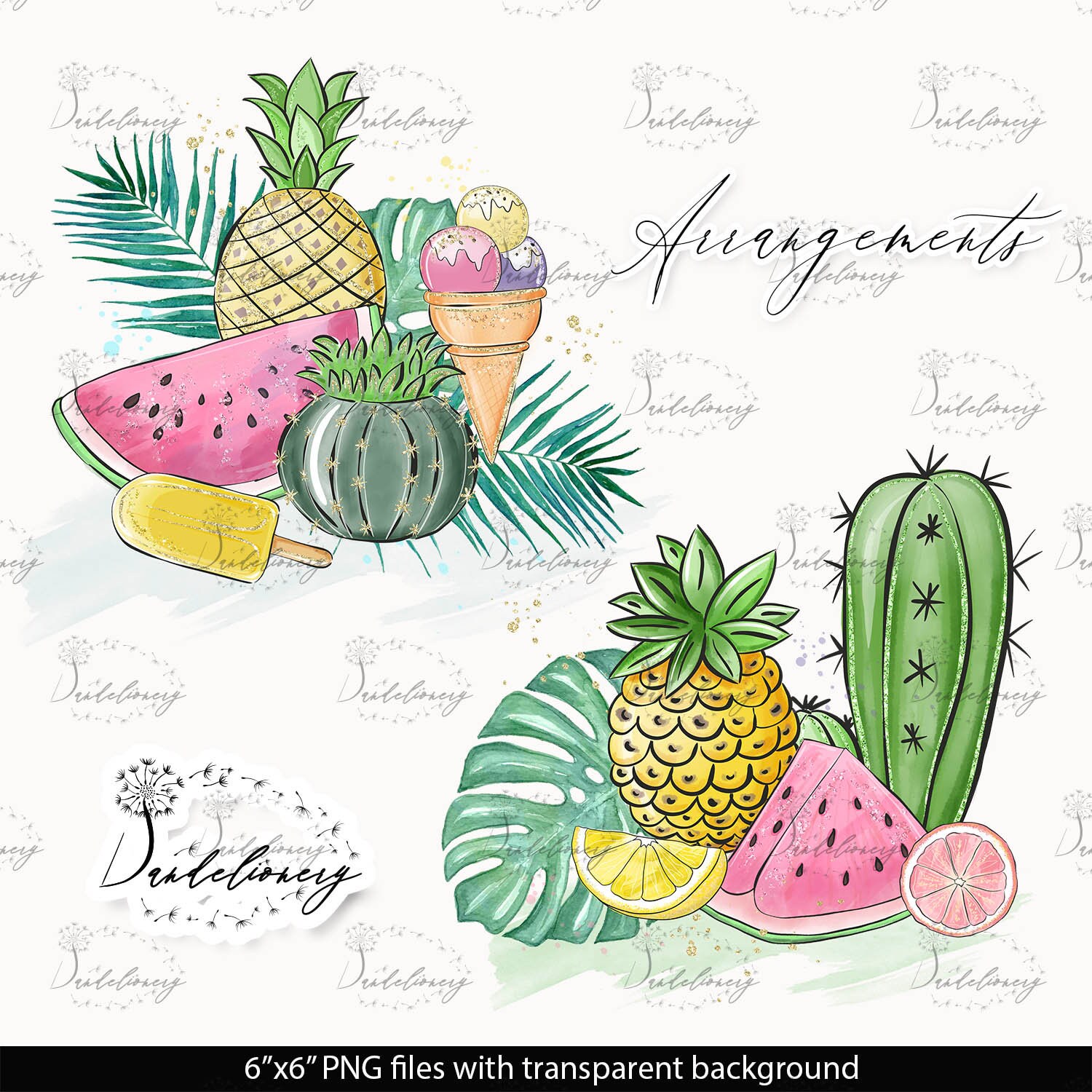 Tropical Summer Design, Toucan Bird, Flower Clip Art, Flamingo ...