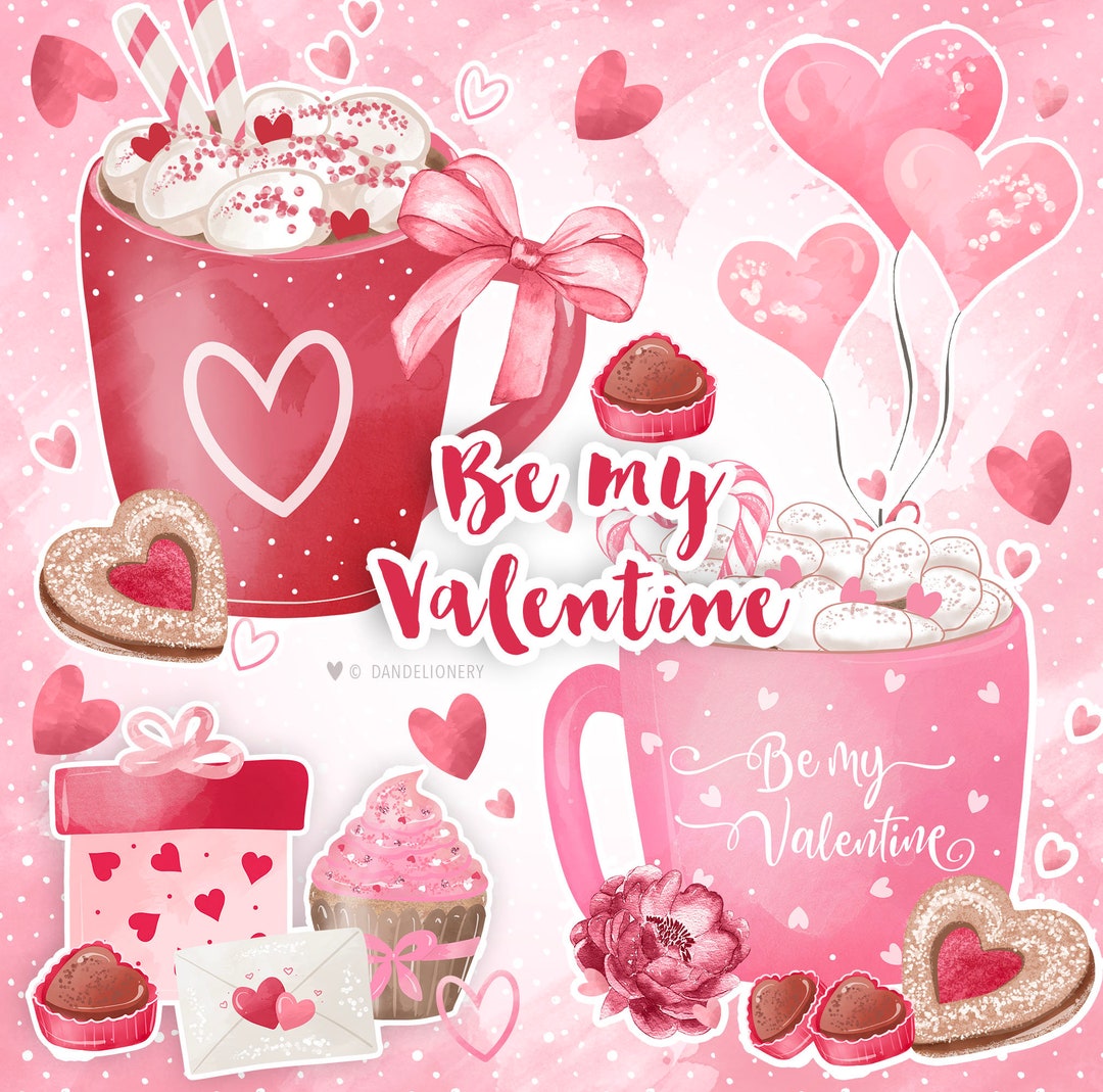 Be My Valentine Design, Rainbows Clipart, Instant Download, Baby ...