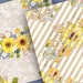 Watercolor Sunflower Digital Paper Pack Garden Flower - Etsy
