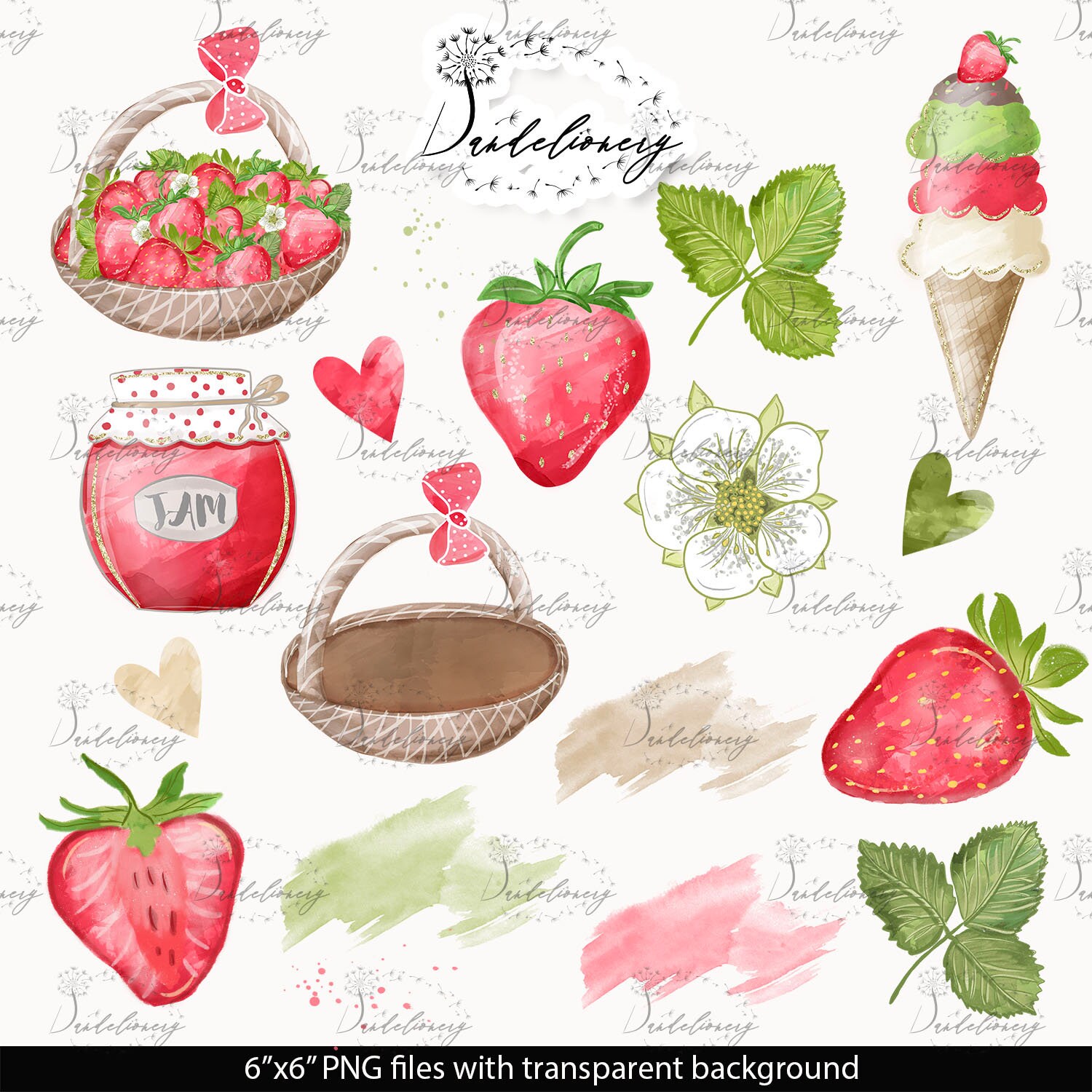 Watercolor Strawberry Clipart Strawberry Instant Download - Etsy Canada