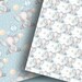 Watercolor Baby Elephant Digital Paper Pack Boy, Rainbows Digital Paper ...