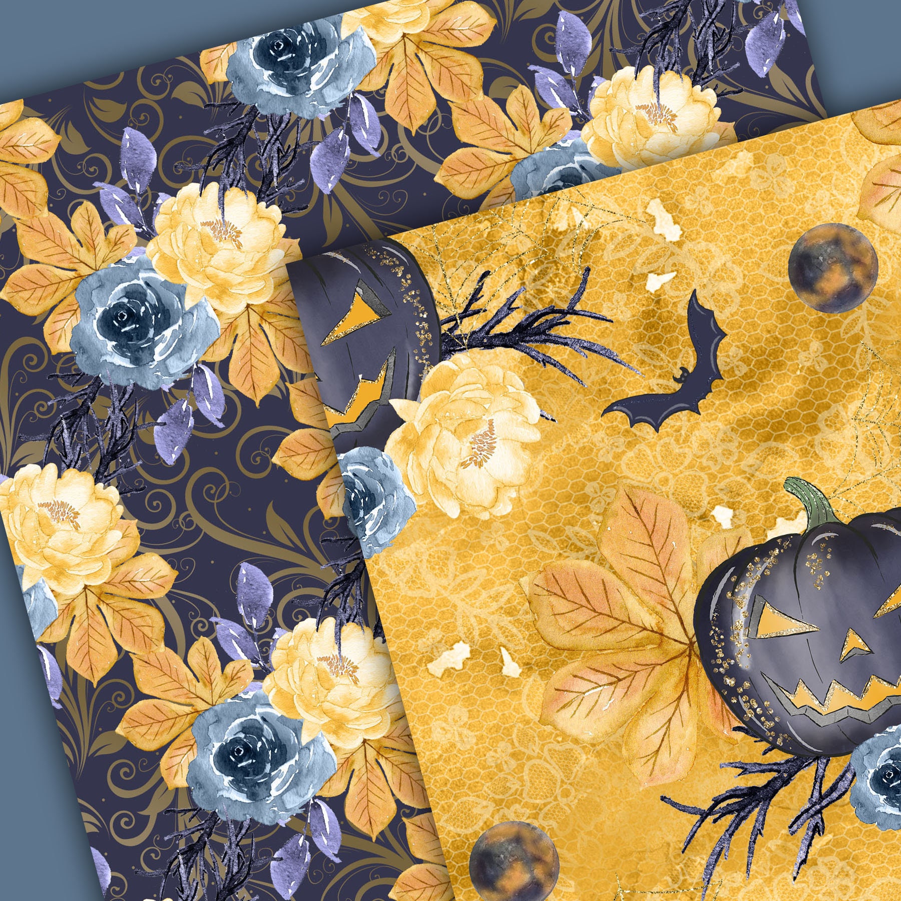 Cute Halloween Digital Paper Cute Halloween Clipart | Etsy