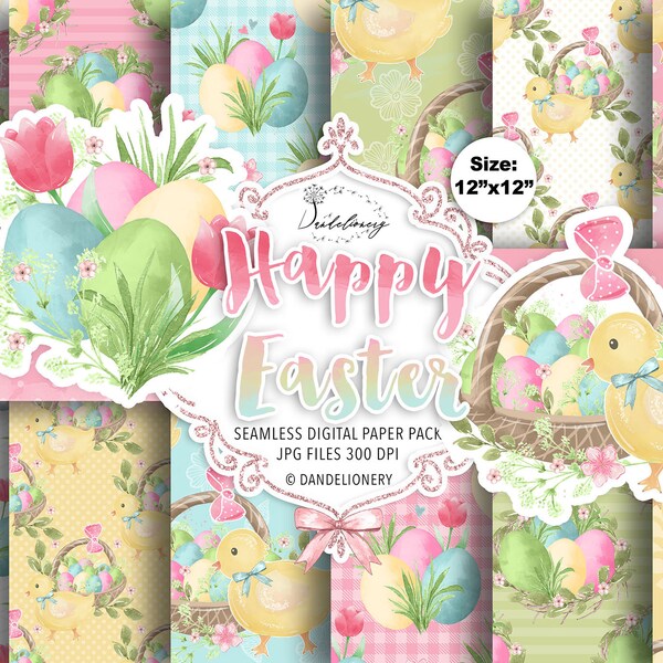 Easter Digital Paper - Etsy