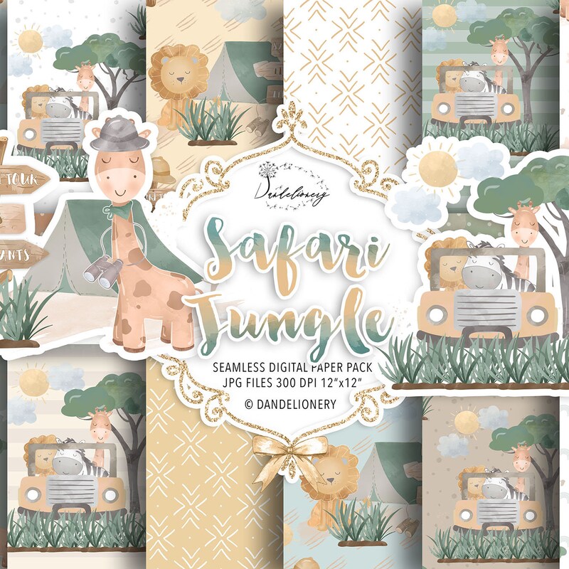 Safari Digital Paper - Etsy