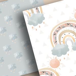Watercolor Rainbow Ii.digital Paper, Rainbows Clipart, Instant Download ...