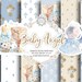 Watercolor Baby Angel Digital Paper Pack, Watercolor Clipart Baby Angel ...