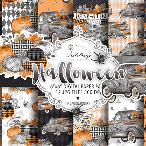Happy Halloween Digital Paper Pack Cute Halloween Halloween - Etsy