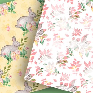Cute Easter Digital Paper Pack, Garden, Flower Pattern, Hand Drawn ...