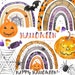 Halloween Rainbows Design Rainbows Clipart Pumpkin - Etsy