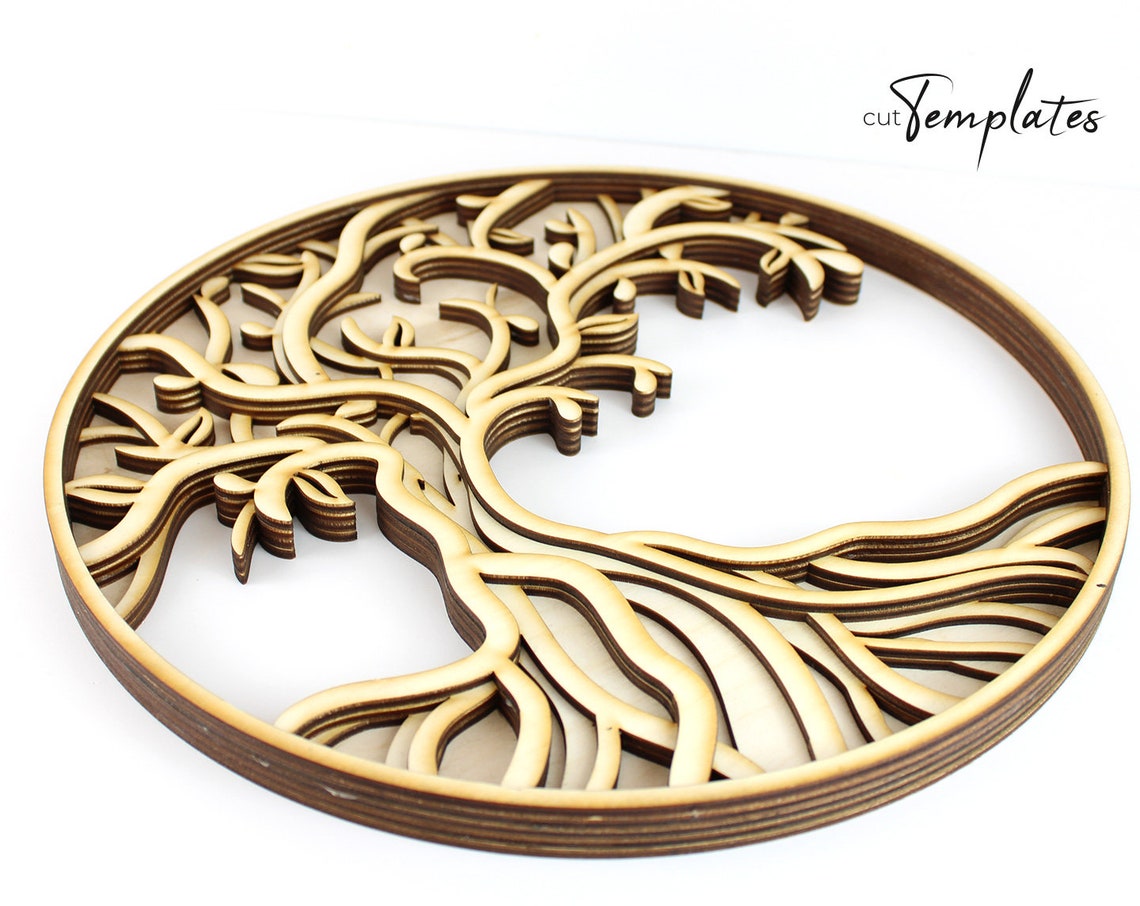 Laser Cutting Multilayer Tree of Life Vector Plans. Cut | Etsy