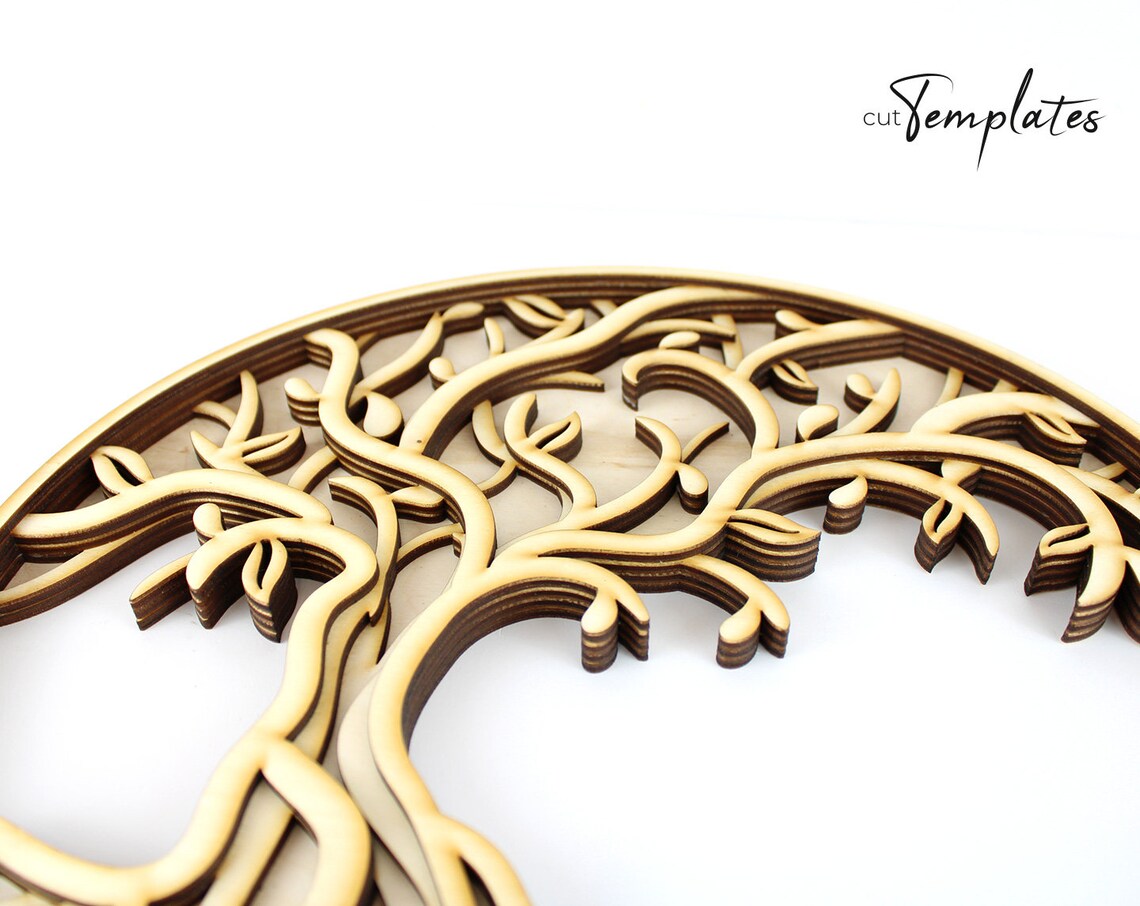 Laser Cutting Multilayer Tree of Life Vector Plans. Cut | Etsy