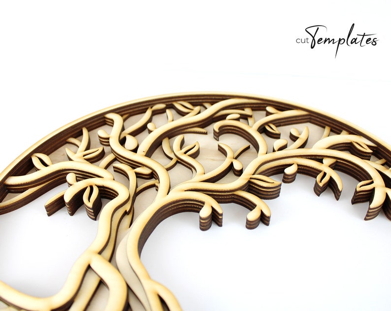 Laser Cutting Multilayer Tree of Life Vector Plans. Cut Templates - Etsy