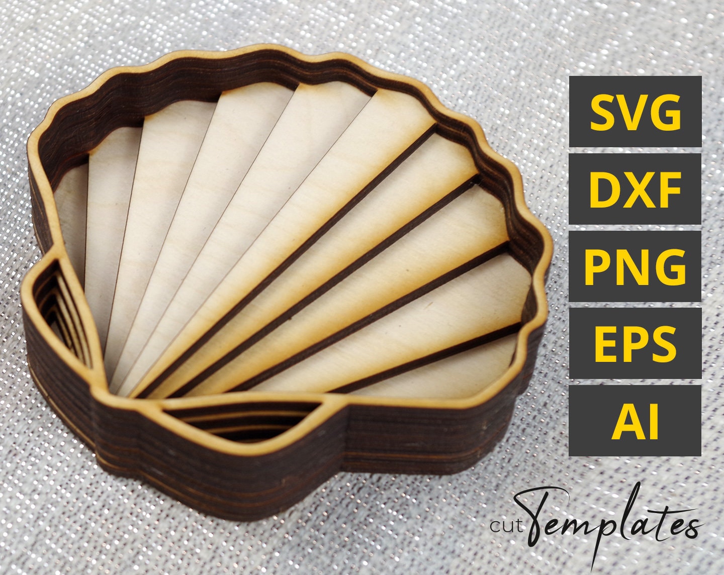 Laser Cut Multilayer Mandala Beautiful Seashell CNC Vectors | Etsy