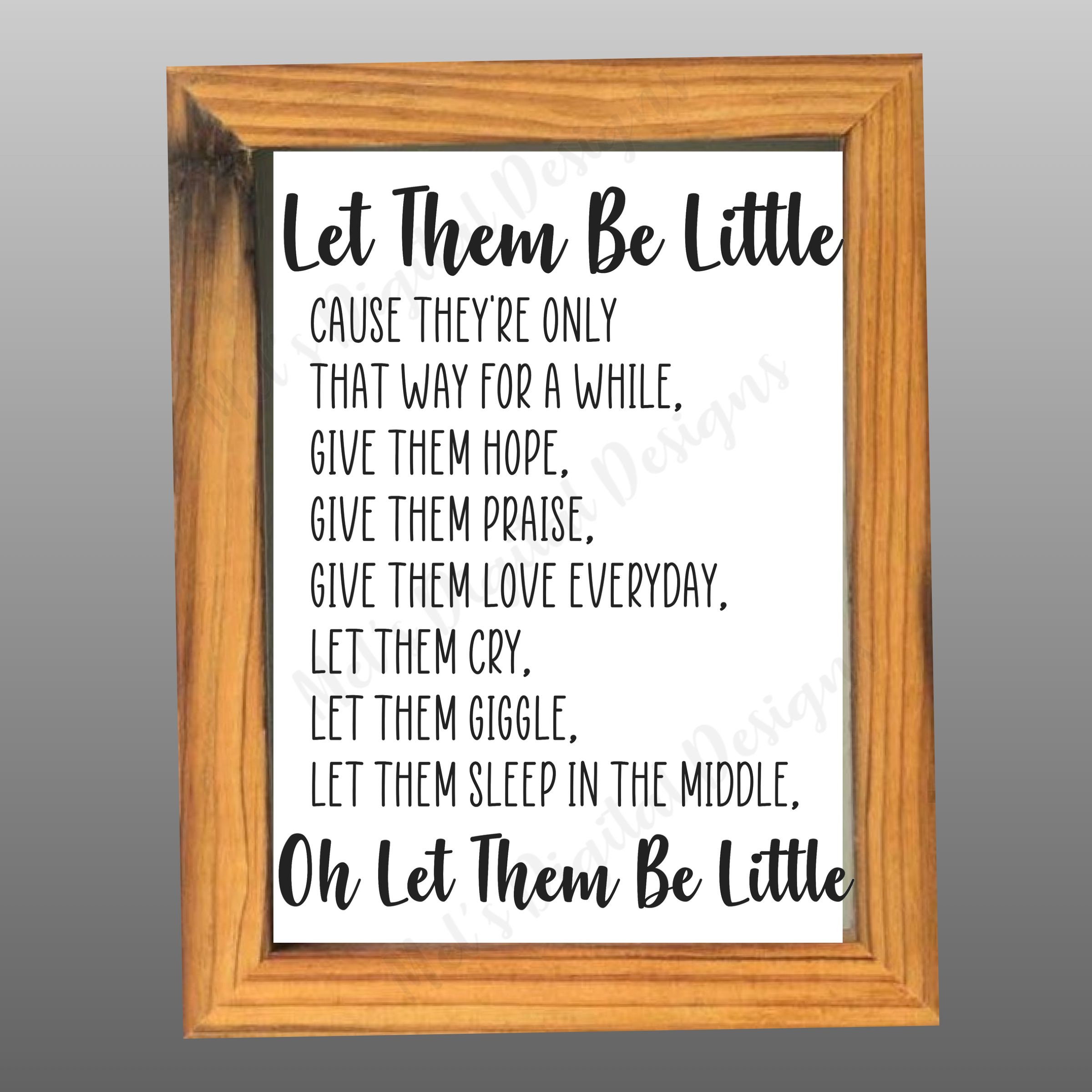 Let Them Be Little - SVG File - Nursery Decor - Baby Boy Room Decor ...