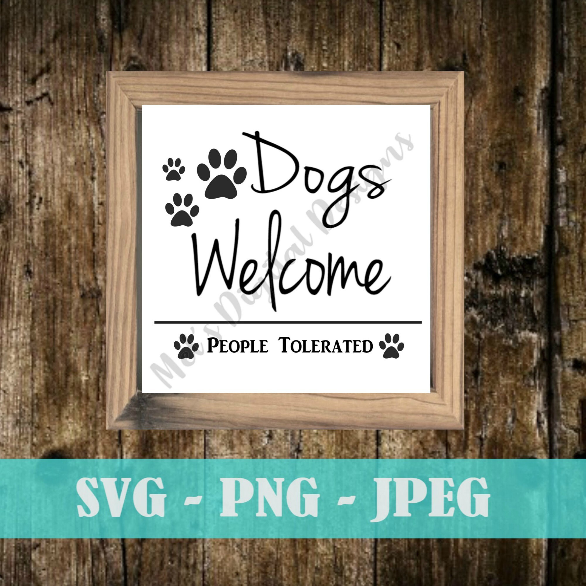 Art & Collectibles Digital Download Welcome Dog Sign SVG,PNG Digital ...
