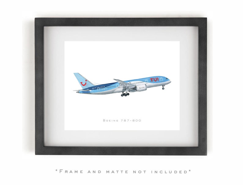 TUI Boeing 787 Drawing Art Print - Etsy Australia