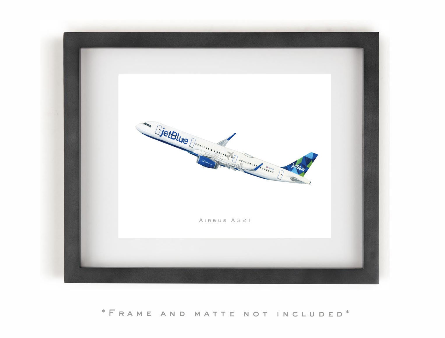 Jetblue Airbus A321 Aviation Drawing Art Print Pilot Gift - Etsy