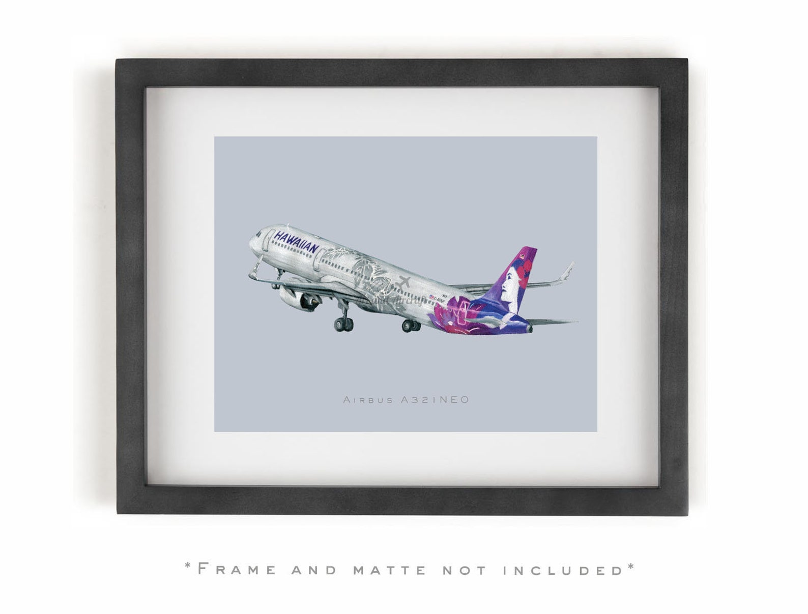 Hawaiian Airlines Airbus A321 Neo Drawing Art Print - Etsy