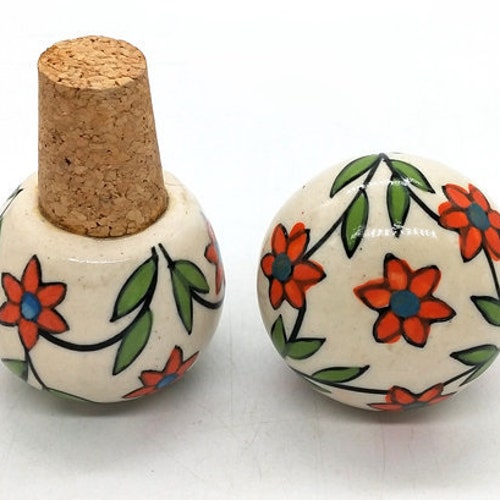 Ceramic Hand Painted Assorted Wine Bottle Stopper Bottle - Etsy