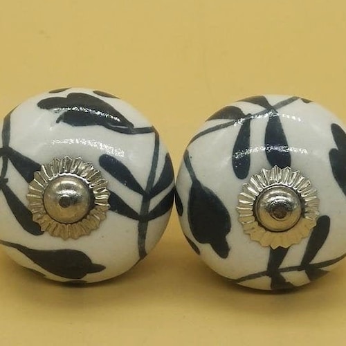 Brilliantly Hand Painted Ceramic Knobs / Ceramic Drawer Pulls | Etsy
