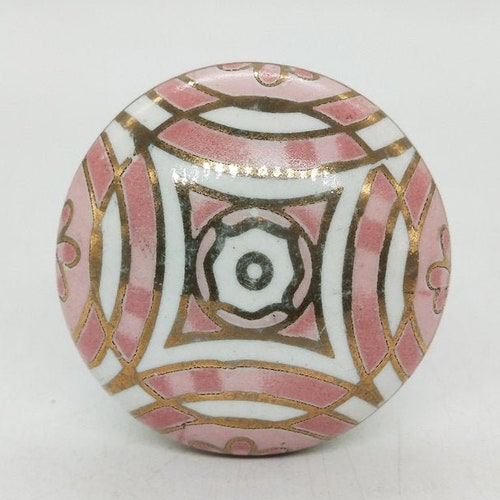Round Ceramic Hand Painted Knobs Drawer Pulls Cabinet Knobs - Etsy