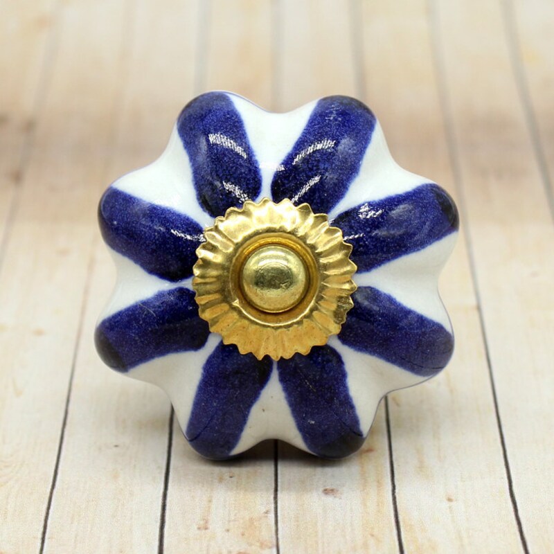 Blue Porcelain Knobs - Etsy