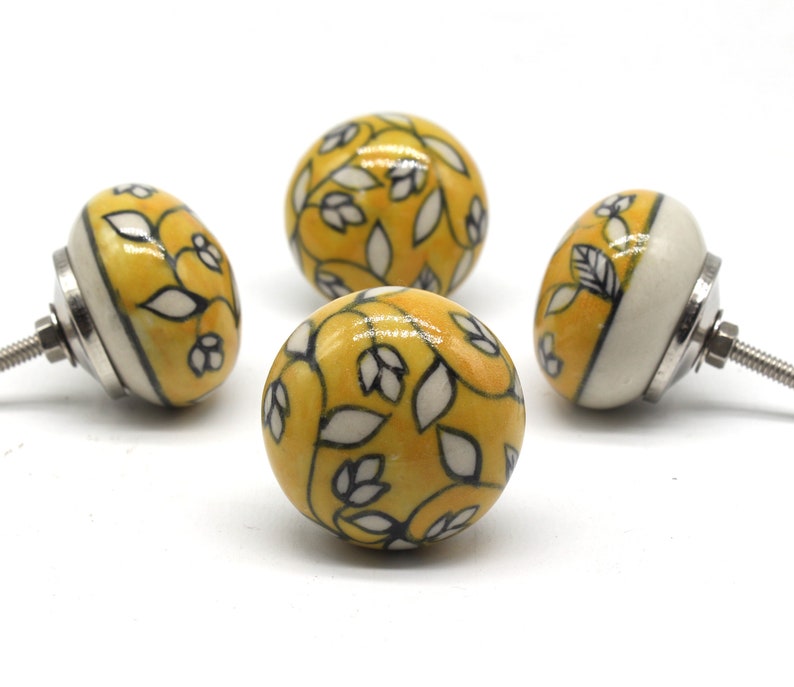 Brilliantly Hand Painted Ceramic knobs / Ceramic Drawer Pulls | Etsy