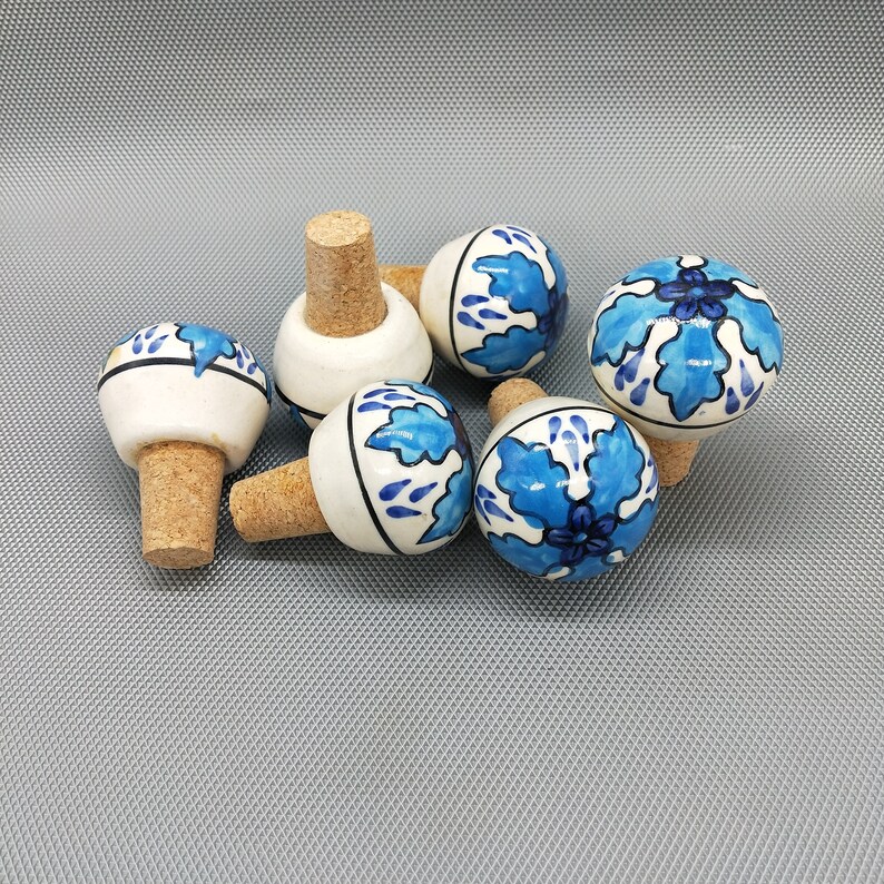 Ceramic Hand Painted Round Shape Combination of Printed White - Etsy