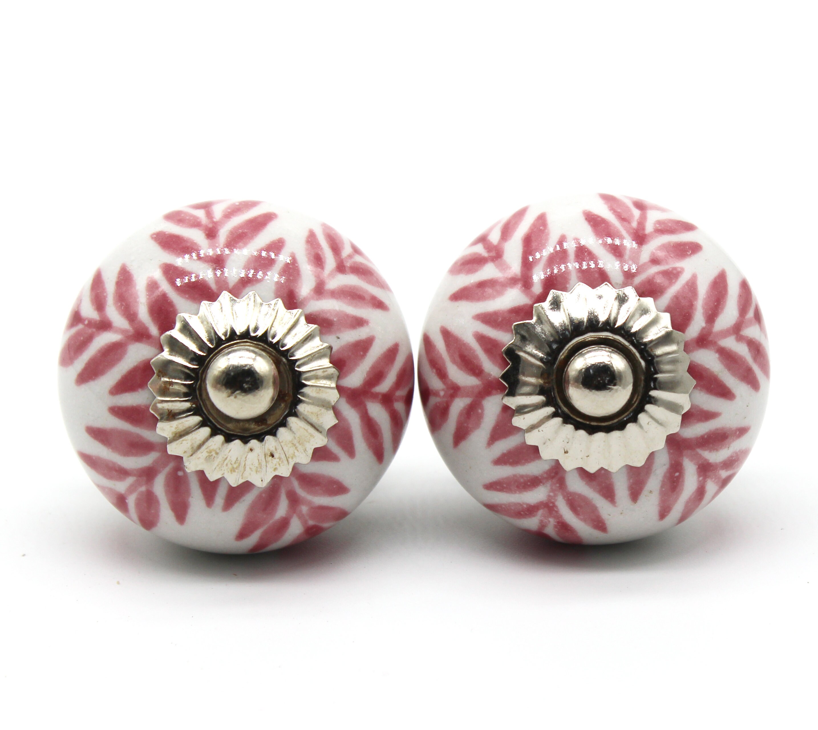 Round Ceramic Hand Painted Knobs, Drawer Pulls, Cabinet Knobs, Kitchen ...