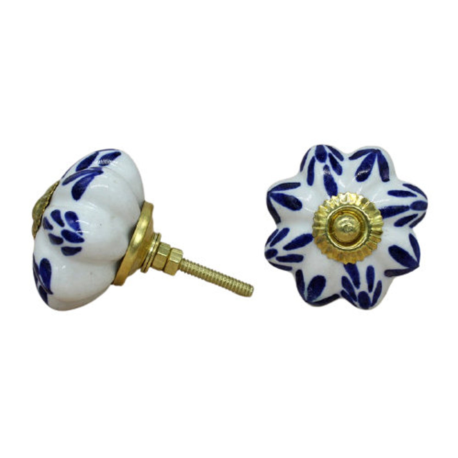 Vintage Style Hand Painted Ceramic Knobs / Drawer Pulls/ Furniture Door ...