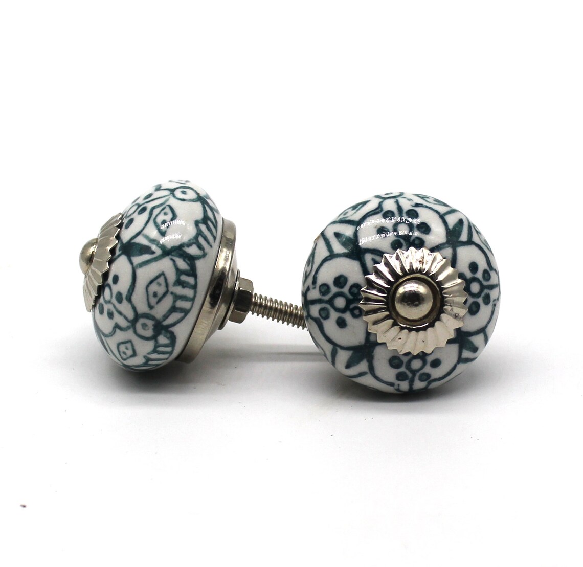 Round Ceramic Hand Painted Knobs Drawer Pulls Cabinet Knobs - Etsy