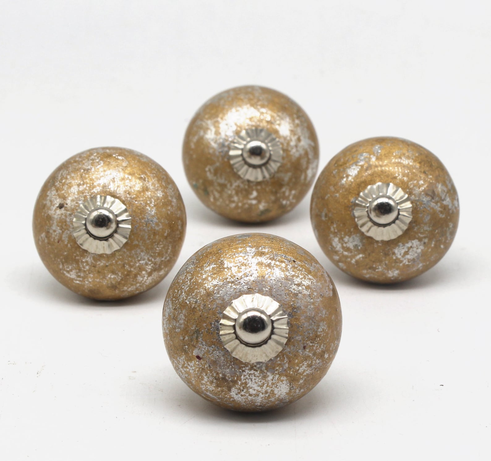 Premium Quality Golden Knobs With Silver High Lights Round Shape ...