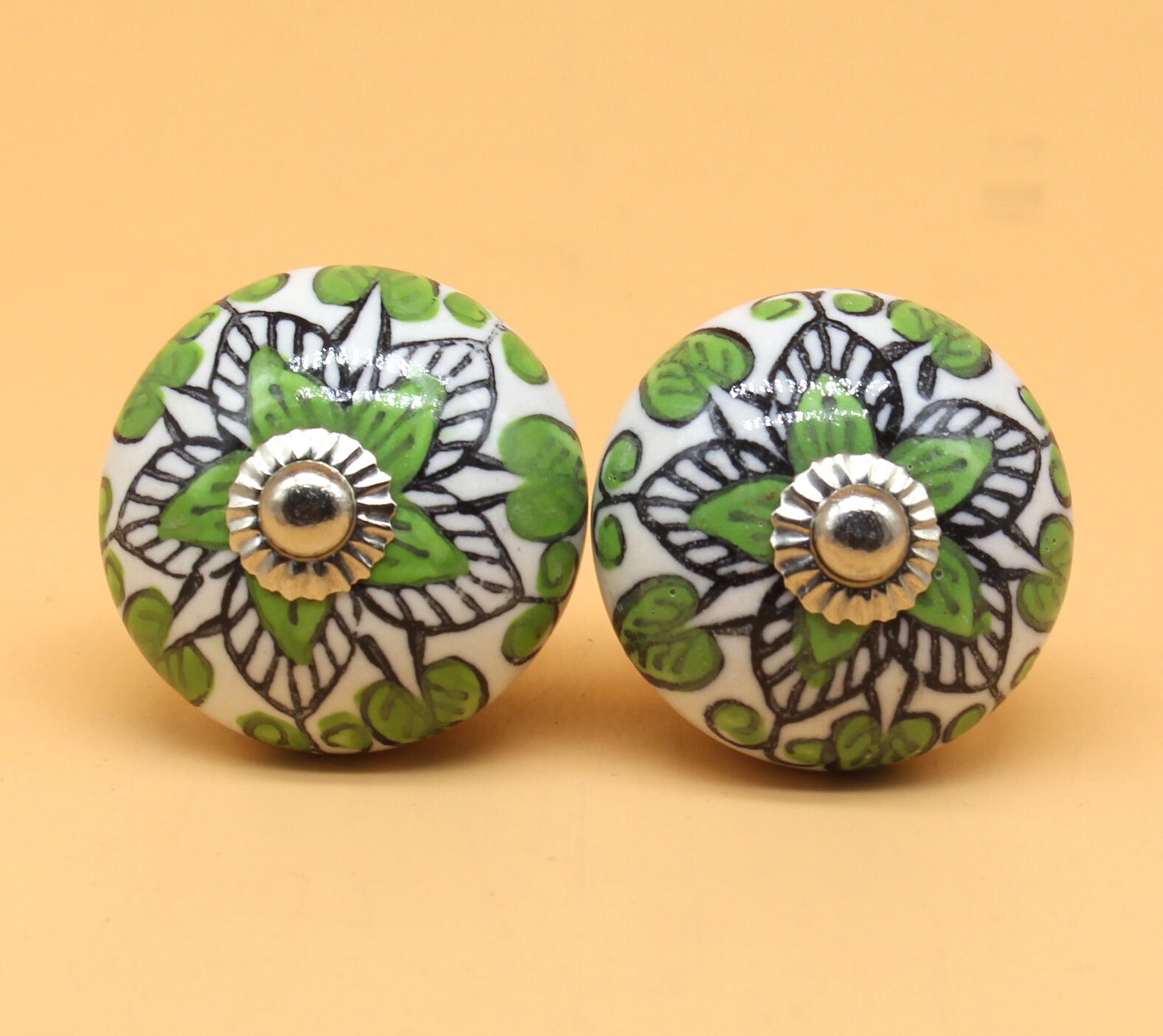 Brilliantly Hand Painted Ceramic Knobs / Ceramic Drawer Pulls - Etsy