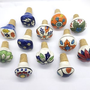 Mixed Designs Ceramic Hand Painted Assorted Wine Bottle Stopper ...