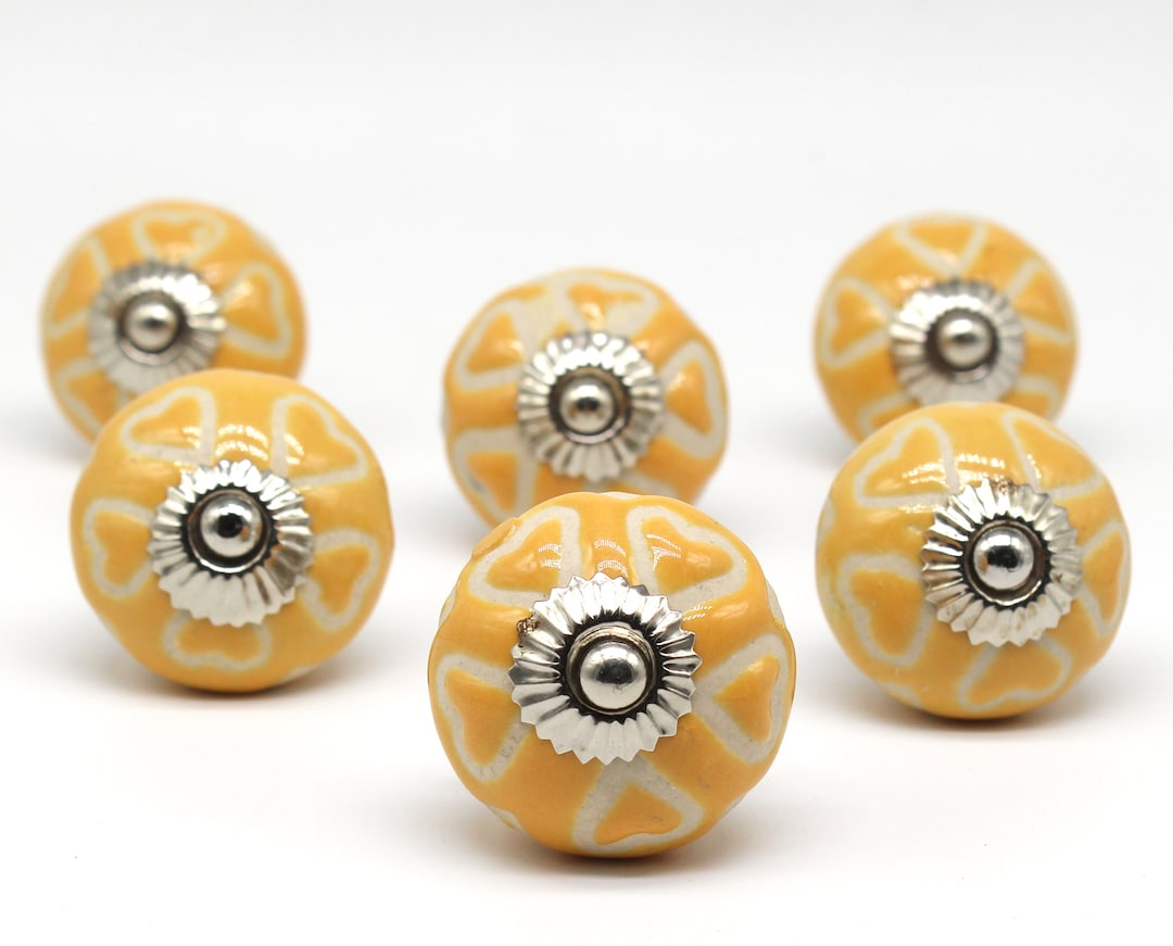 Large Round Shape Crater Knob, Large Printed Artistic Cabinet Knob and ...