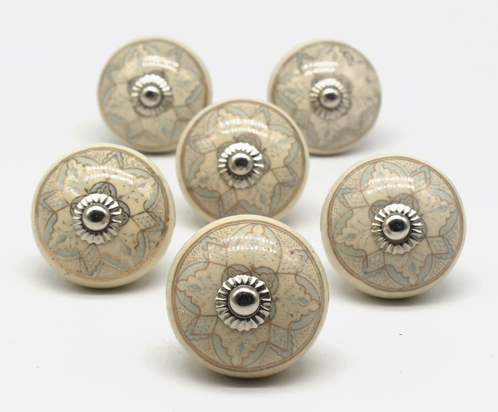 Brilliantly Hand Painted Ceramic Knobs / Ceramic Drawer Pulls / Cabinet ...